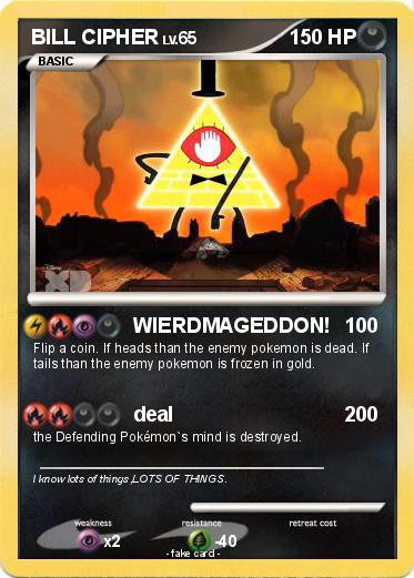 Pokémon BILL CIPHER 194 194 - WIERDMAGEDDON! - My Pokemon Card