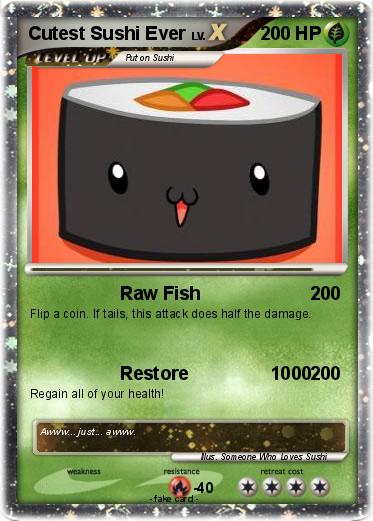 Pokémon Cutest Sushi Ever - Raw Fish - My Pokemon Card