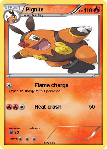 Pokémon Pignite 353 353 - Flame charge - My Pokemon Card