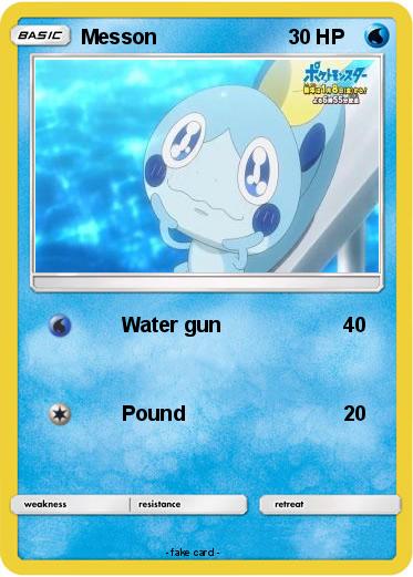 Pokémon Messon - Water gun - My Pokemon Card