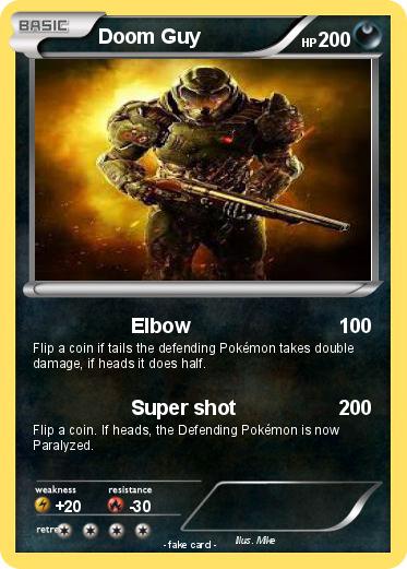 Pokémon Doom Guy 15 15 - Elbow - My Pokemon Card