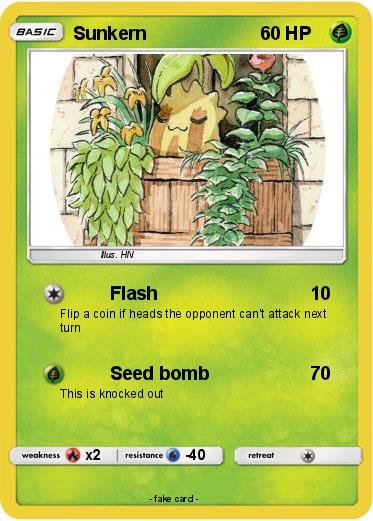 Pokémon Sunkern 28 28 - Flash - My Pokemon Card
