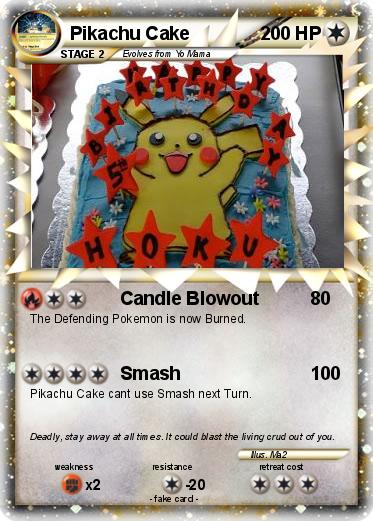 Pokémon Pikachu Cake - Candle Blowout - My Pokemon Card