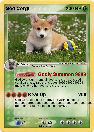 Pokémon God Corgi - Godly Summon 9999 - My Pokemon Card