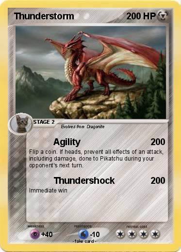 Pokémon Thunderstorm 65 65 - Agility - My Pokemon Card