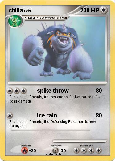 Pokémon chilla 1 1 - spike throw - My Pokemon Card