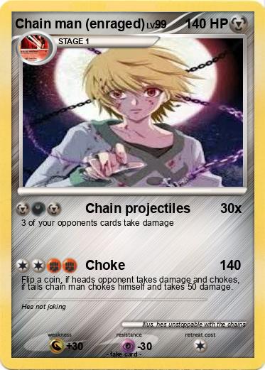 Pokémon Chain man enraged - Chain projectiles - My Pokemon Card