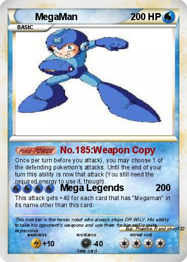 Pokémon MegaMan 544 544 - No.185:Weapon Copy - My Pokemon Card
