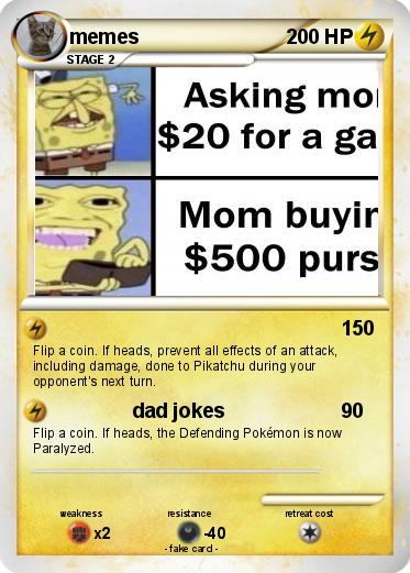 Pokémon memes 190 190 - dad jokes - My Pokemon Card