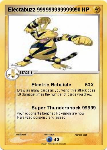 Pokémon Electabuzz 9999999999999 9999999999999 - Electric Retaliate 50X ...