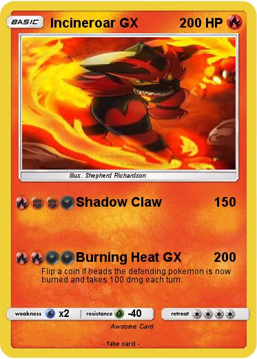 Pokémon Incineroar GX 9 9 - Shadow Claw - My Pokemon Card