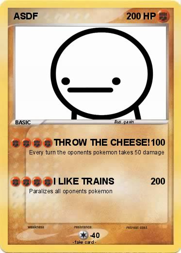 Pokémon ASDF 165 165 - THROW THE CHEESE! - My Pokemon Card