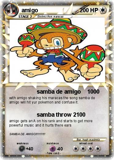 Pokémon amigo 15 15 - samba de amigo 1000 - My Pokemon Card