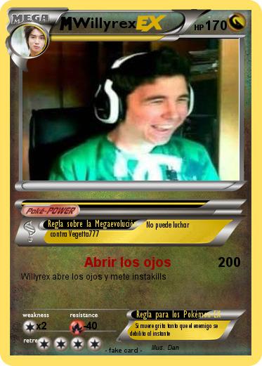 Pokémon Willyrex 30 30 - Abrir los ojos - Mi carta pokémon