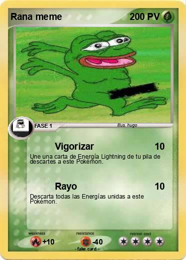 Pokémon Rana meme - Vigorizar - Mi carta pokémon
