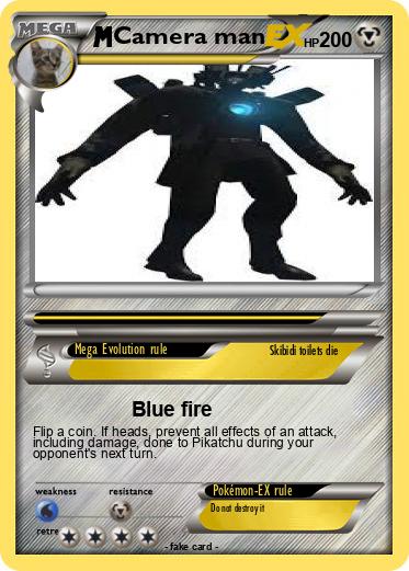 Pokémon Camera man 30 30 - Blue fire - My Pokemon Card