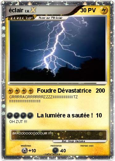 Pokémon eclair 114 114 - Foudre Dévastatrice - Ma carte Pokémon