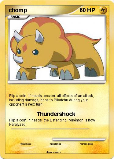 Pokémon chomp 165 165 - Thundershock - My Pokemon Card