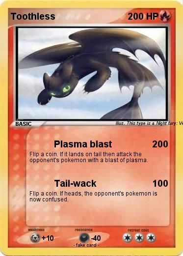 Pokémon Toothless 615 615 - Plasma blast - My Pokemon Card
