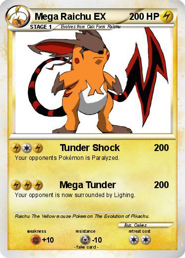 Pokémon Mega Raichu EX 41 41 - Tunder Shock - My Pokemon Card
