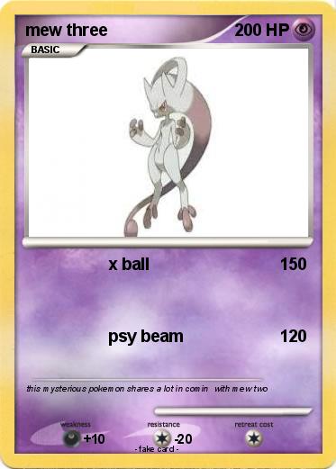 Pokémon mew three 100 100 - x ball - My Pokemon Card