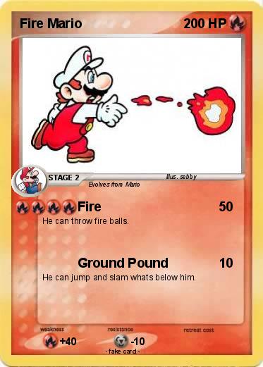 Pokémon Fire Mario 600 600 - Fire - My Pokemon Card
