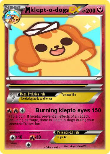 Pokémon klept o dogs - Burning klepto eyes - My Pokemon Card