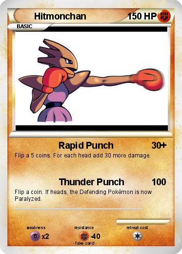 Pokémon Hitmonchan 77 77 - Rapid Punch - My Pokemon Card
