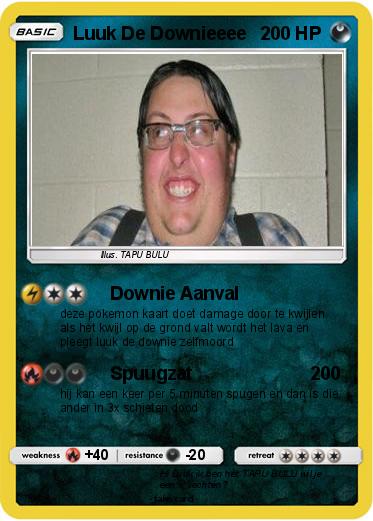 Pokémon Luuk De Downieeee - Downie Aanval - My Pokemon Card
