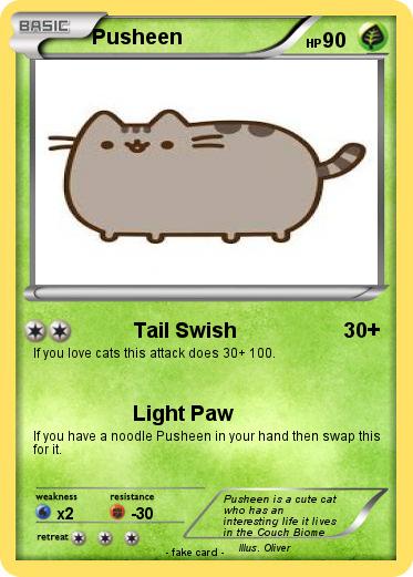Pokémon Pusheen 283 283 - Tail Swish - My Pokemon Card