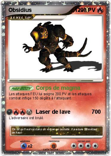Pokémon Obsidius 1 1 1 - Corps de magma - Ma carte Pokémon