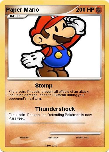 Pokémon Paper Mario 342 342 - Stomp - My Pokemon Card