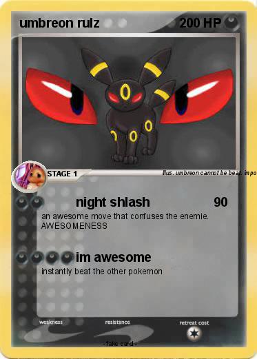 Pokémon umbreon rulz - night shlash - My Pokemon Card