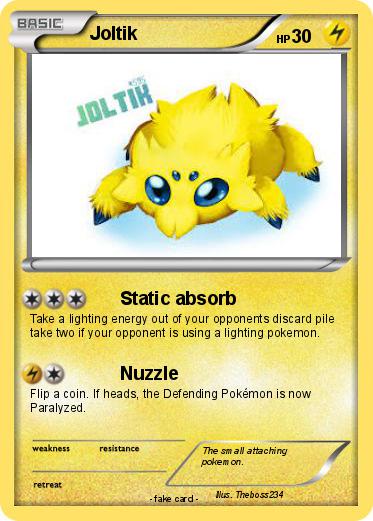 Pokémon Joltik 100 100 - Static absorb - My Pokemon Card