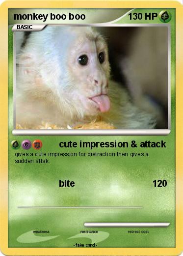 Pokémon monkey boo boo - cute impression & attack - My Pokemon Card