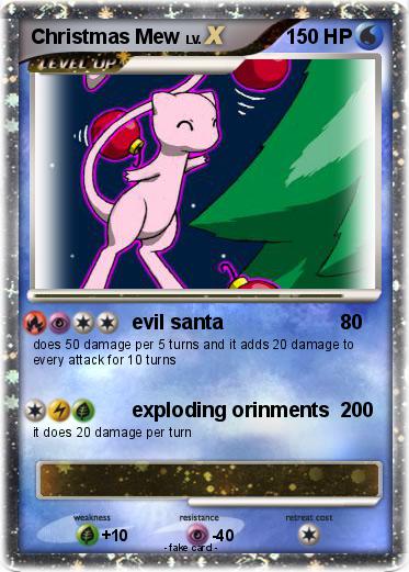 Pokémon Christmas Mew 3 3 - evil santa - My Pokemon Card