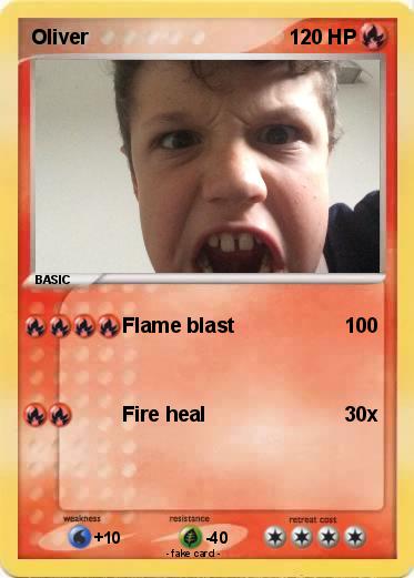 Pokémon Oliver 368 368 - Flame blast - My Pokemon Card