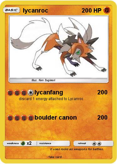 Pokémon lycanroc 169 169 - lycanfang - My Pokemon Card
