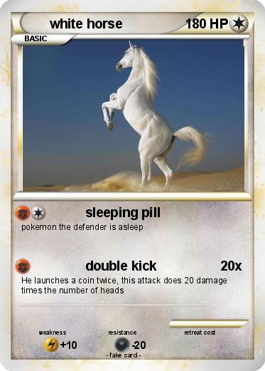 Pokémon white horse 4 4 - sleeping pill - My Pokemon Card