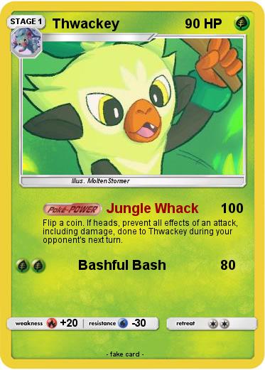Pokémon Thwackey 5 5 - Jungle Whack - My Pokemon Card