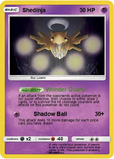 Pokémon Shedinja 107 107 - Wonder Guard - My Pokemon Card