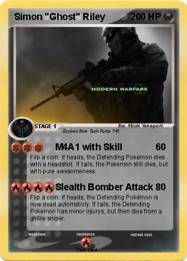 Pokémon Simon Ghost Riley 3 3 - M4A1 with Skill - My Pokemon Card