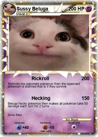 Pokémon Sussy Beluga 2 2 - Rickroll - My Pokemon Card