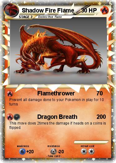 Pokémon Shadow Fire Flame - Flamethrower - My Pokemon Card