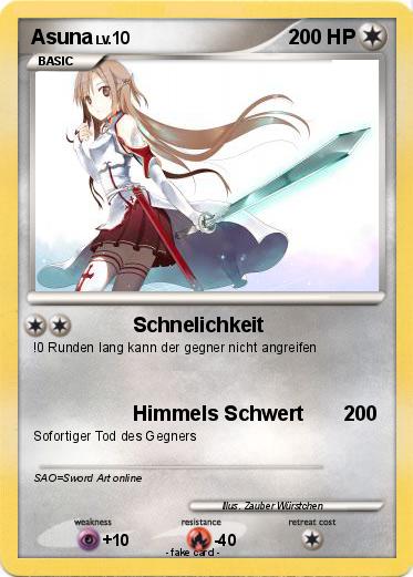 Pokémon Asuna 31 31 - Schnelichkeit - My Pokemon Card