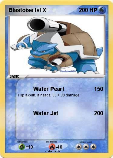 Pokémon Blastoise lvl X 1 1 - Water Pearl - My Pokemon Card