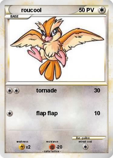 Pokémon roucool 40 40 - tornade - Ma carte Pokémon