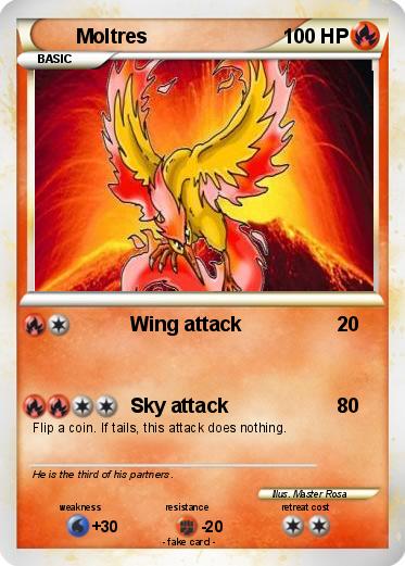 Pokémon Moltres 148 148 - Wing attack - My Pokemon Card