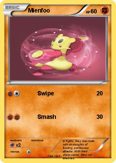 Pokémon Mienfoo 21 21 - Swipe - My Pokemon Card