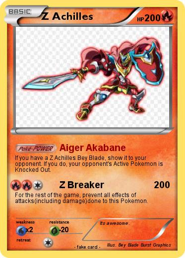 Pokémon Z Achilles 5 5 - Aiger Akabane - My Pokemon Card